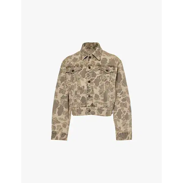 Carhartt Work In Progress Duck Orell Camo-Pattern Denim Jacket In